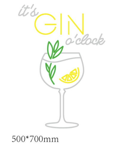 Neon Sign It's Gin O Clock